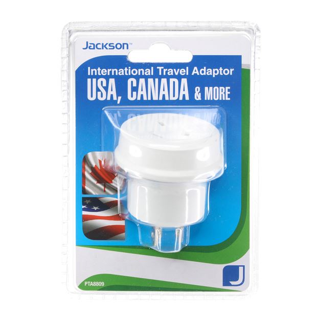 JACKSON Outbound Travel Adaptor. Converts NZ/AUS Plugs for use in USA ...