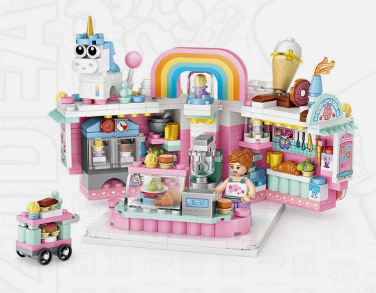 LOZ Ice Cream Shop Amusement Theme Park Mini Building Block Toy (PRO ...